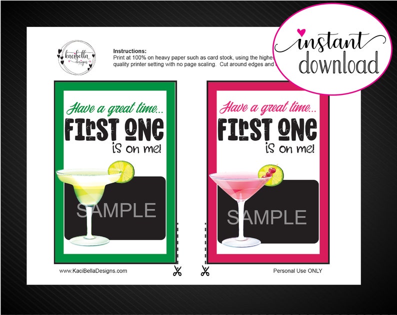 Printable TRAVEL TRIP Cocktail Gift Card Holder. Have a Great - Etsy