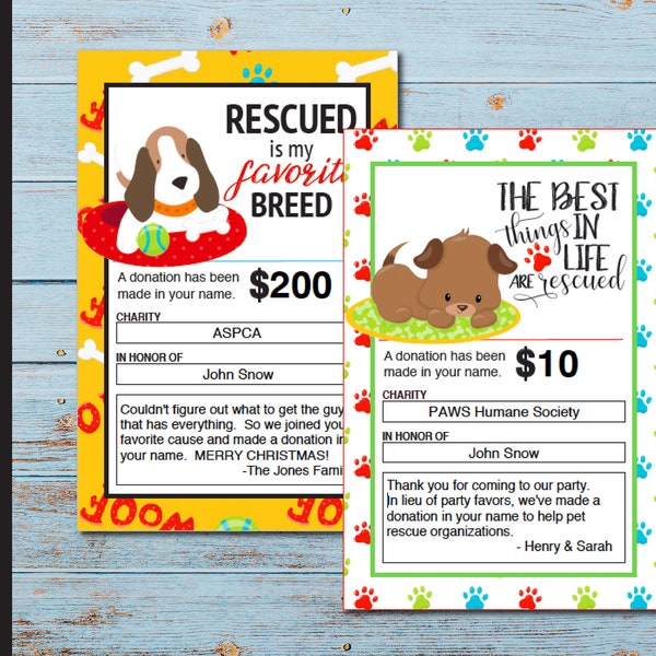 Rescue Donation - Etsy