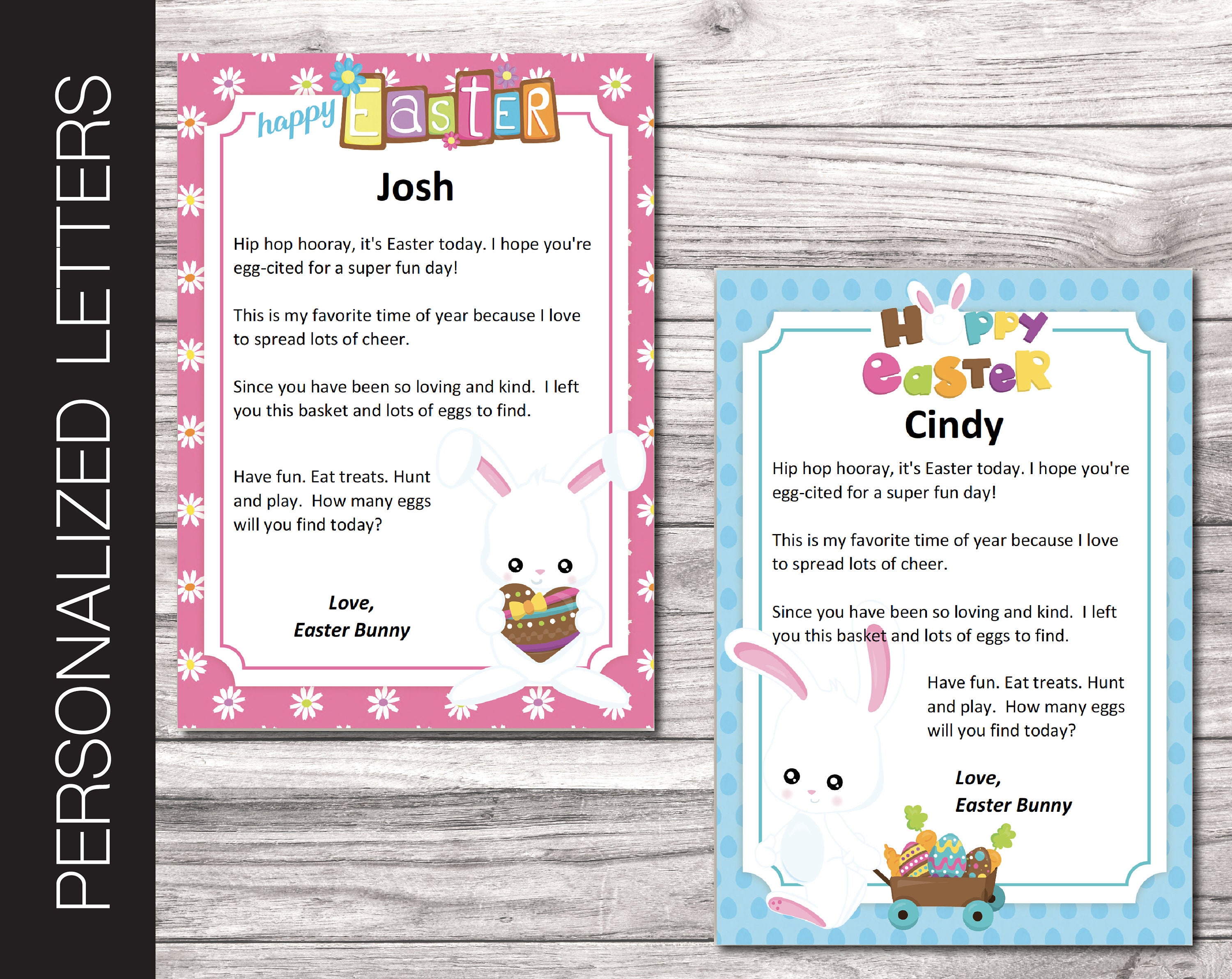 Printable EASTER BUNNY Personalized Letter. Letter From Easter - Etsy