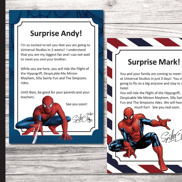 Printable Universal Studios Surprise Trip - Etsy Australia