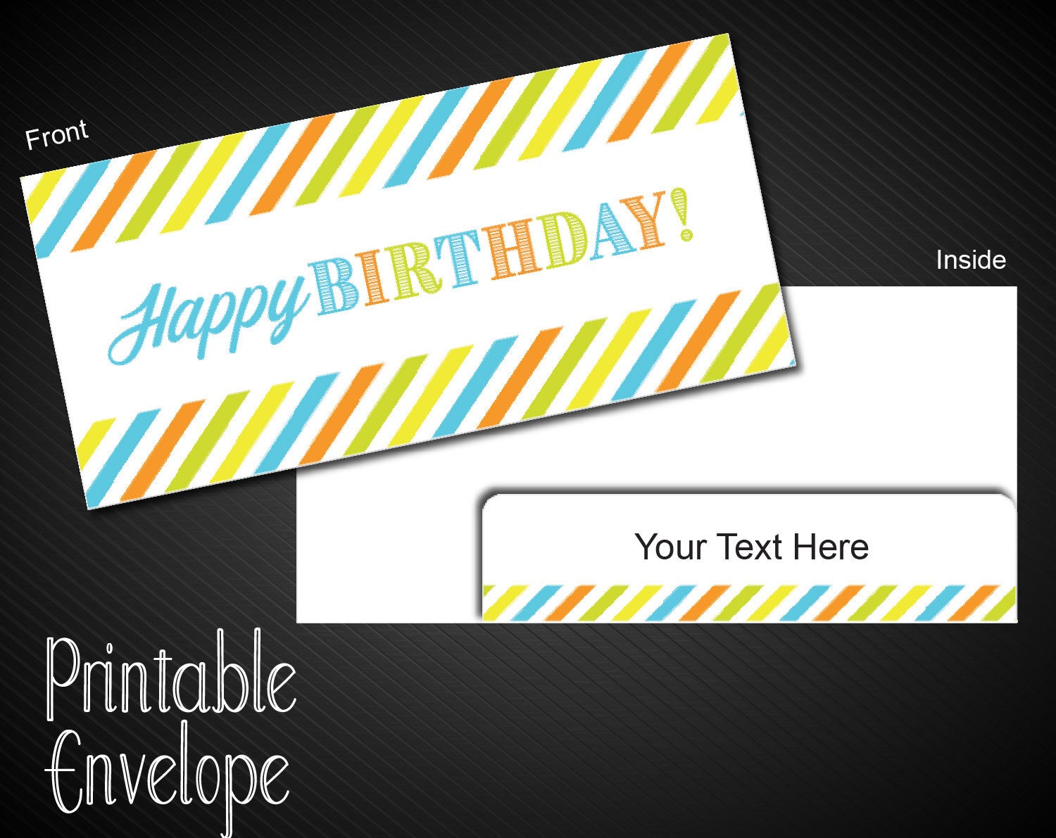 Printable BIRTHDAY Envelope for Gift Tickets, Vouchers, Boarding Passes ...