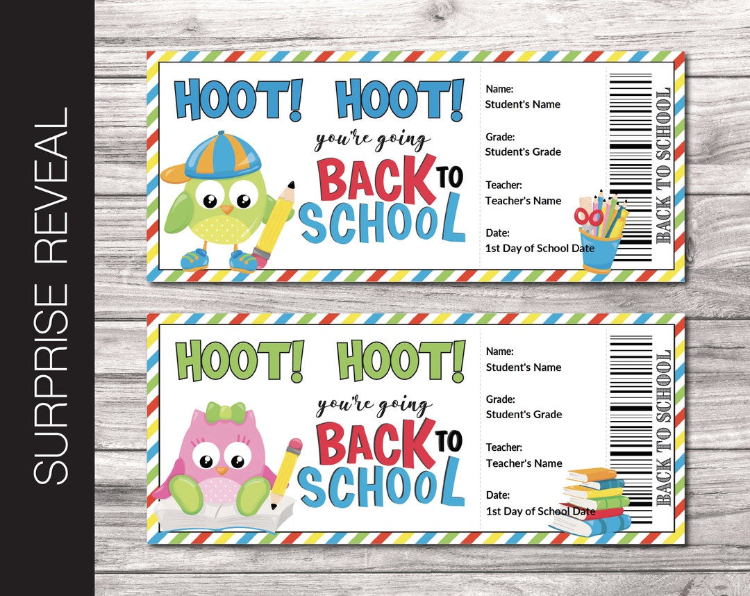 Printable BACK-TO-SCHOOL Surprise Teacher Reveal Coupon. You're Going ...