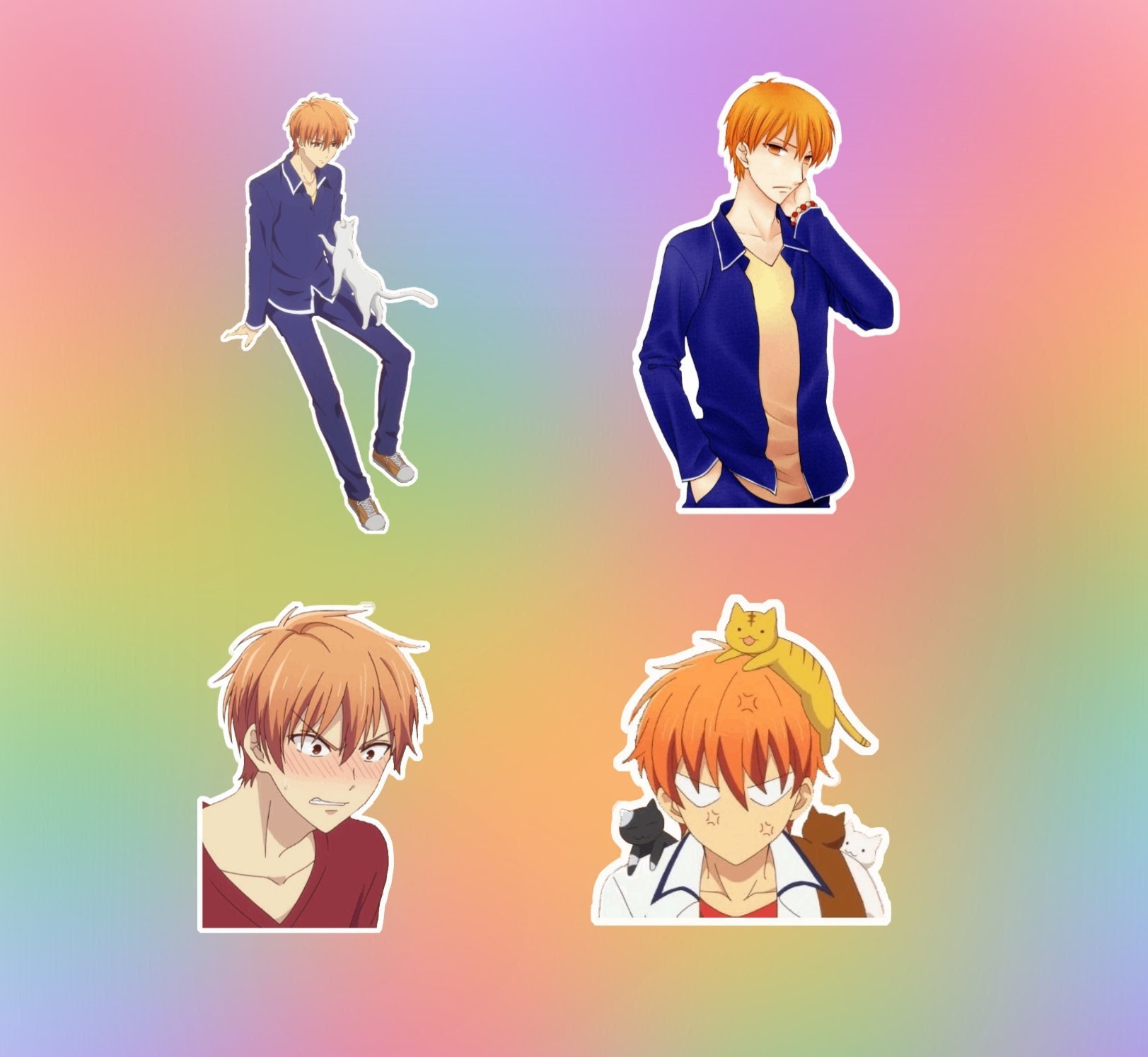 Fruits Basket Kyo Stickers Holo Options | Etsy