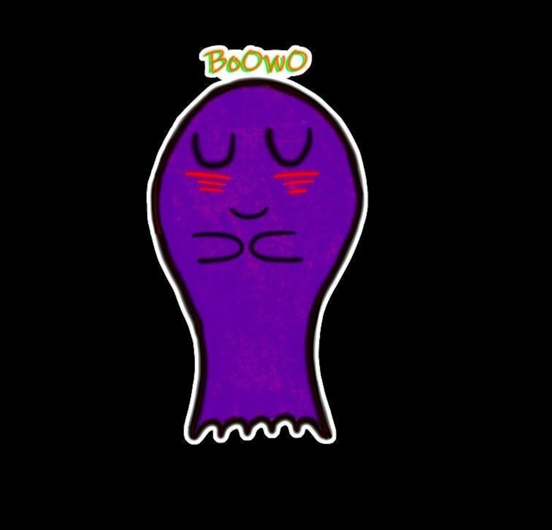 Halloween Ghost Sticker - Boo-uwu, Kawaii Owo Sticker - Etsy