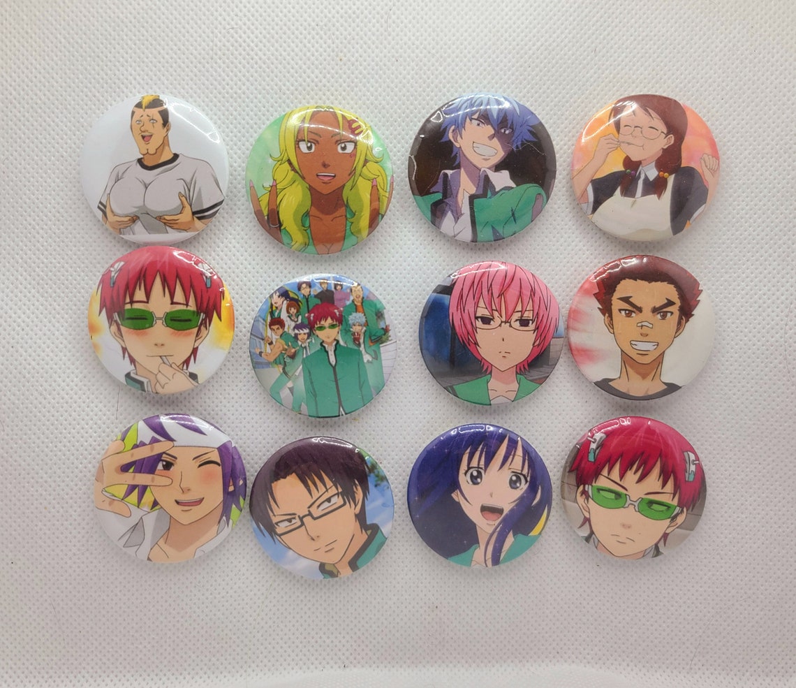 Saiki K Pins/buttons Kaido Kuboyasu Teruhashi Mikoto - Etsy