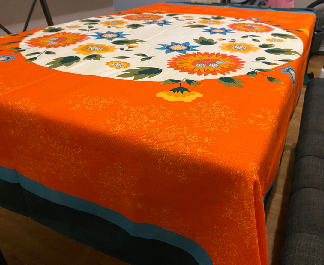 Unique Floral Design Tablecloth, %100 Cotton, Made Ln Turkey - Etsy