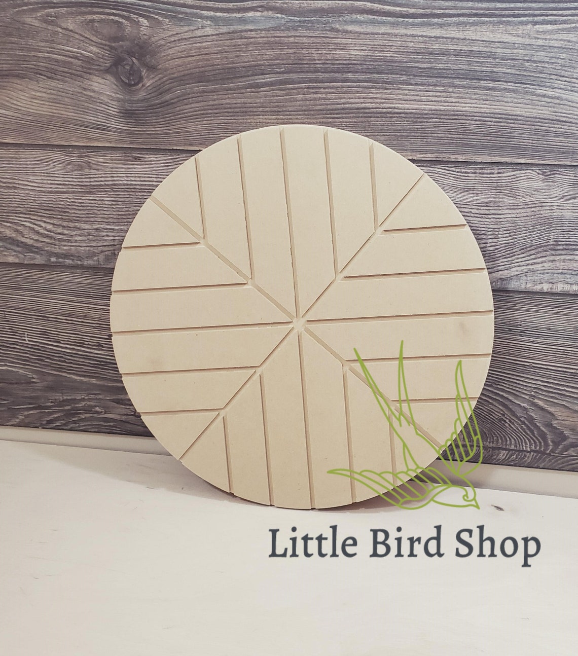 12 Geometric Herringbone MDF Round MDF Circle 12 | Etsy