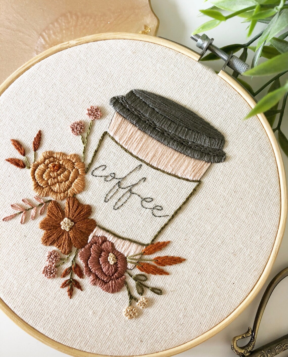 But First Coffee Embroidery Pattern Embroidery Hoop Art PDF - Etsy
