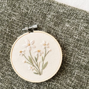 Wild Daisy Embroidery Pattern || Floral Embroidery Hoop Art PDF Pattern ...
