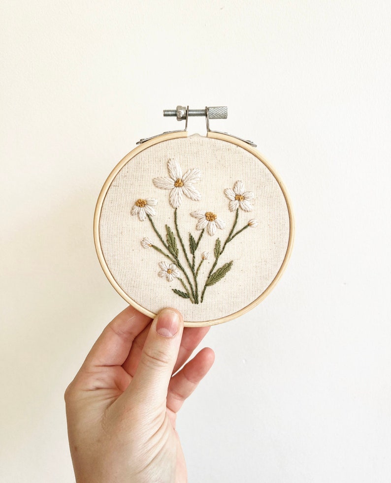 Wild Daisy Embroidery Pattern || Floral Embroidery Hoop Art PDF Pattern ...