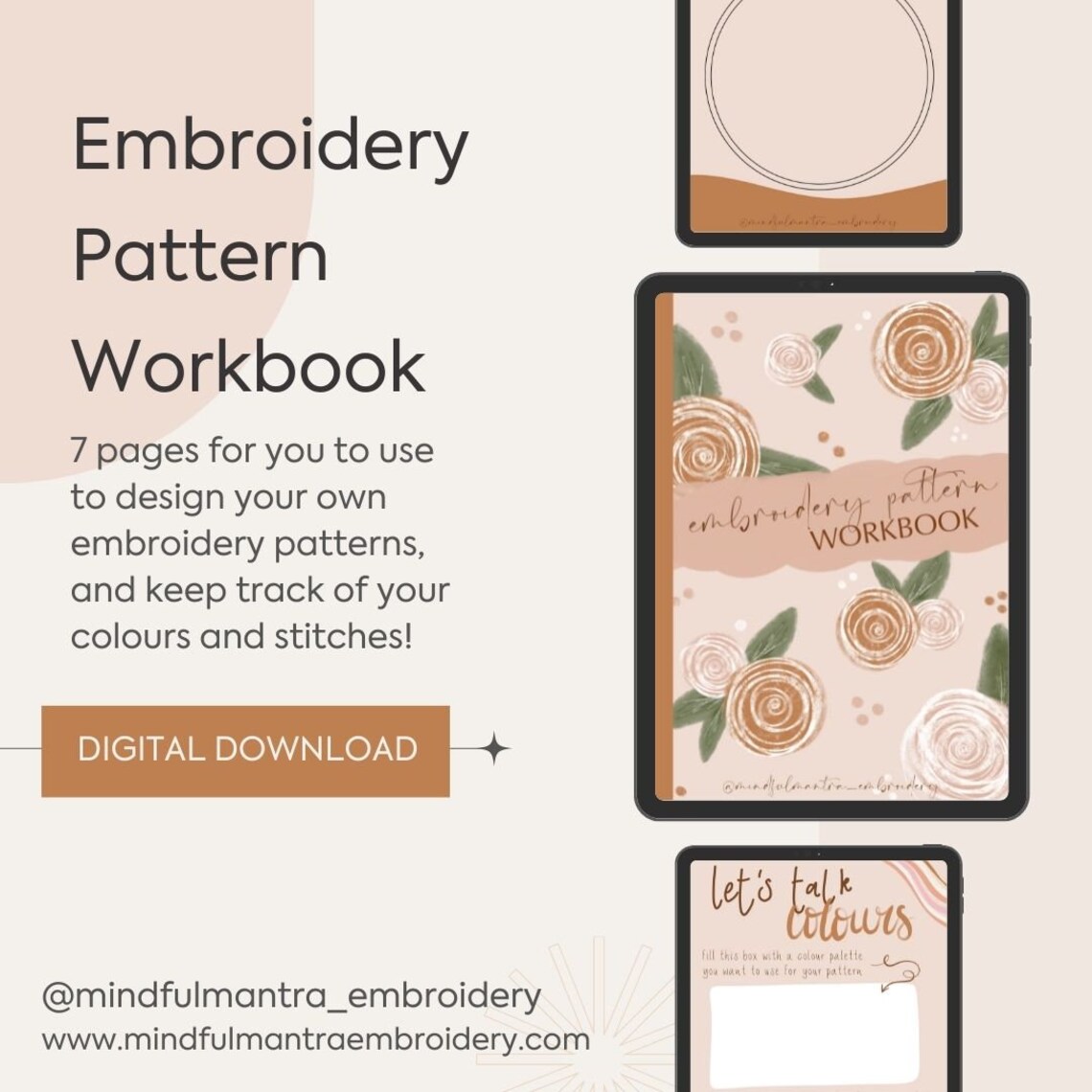 Embroidery Pattern Workbook || Instant Download || Embroidery Journal ...