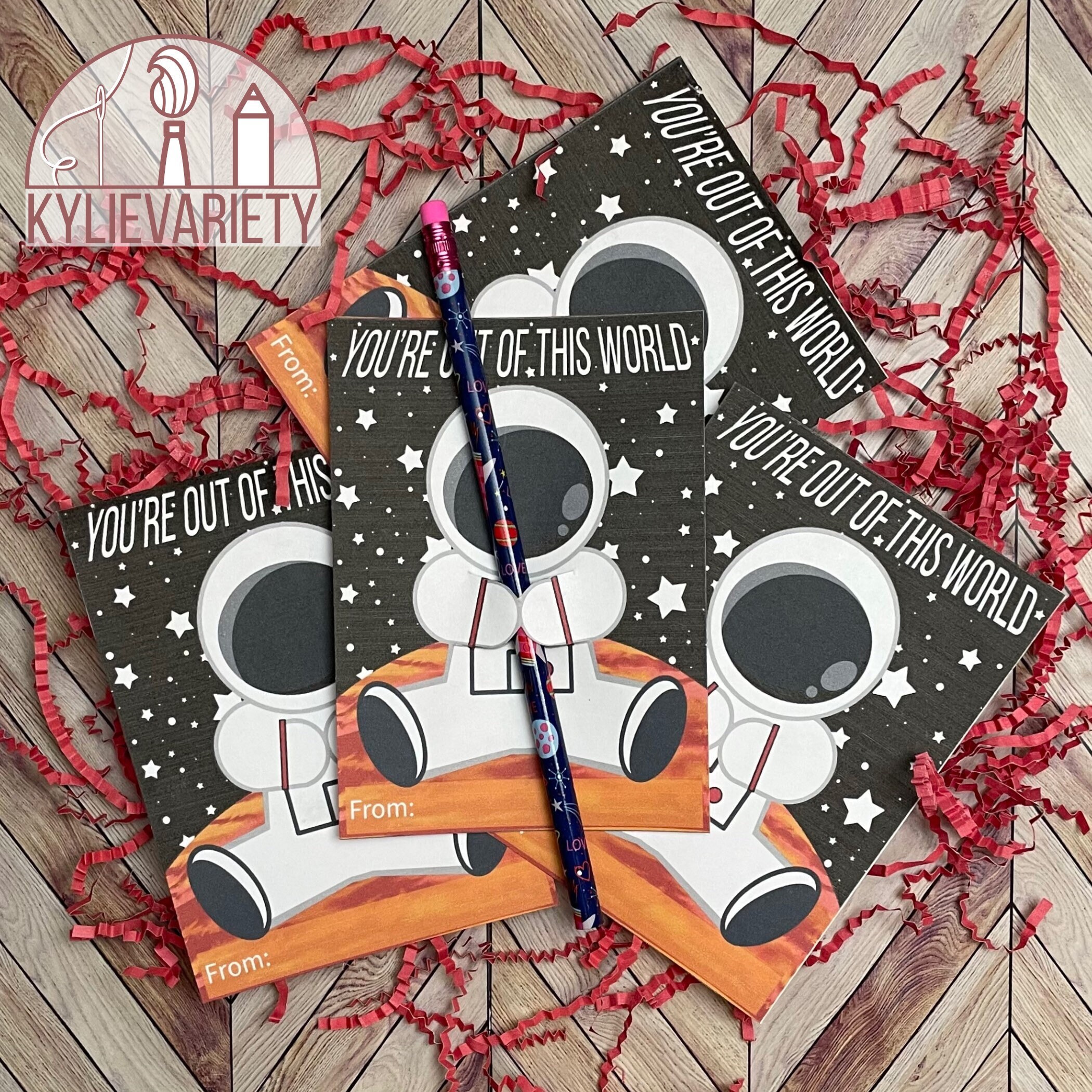 Printable Astronaut Valentine's Day Cards – Space Theme (digital ...