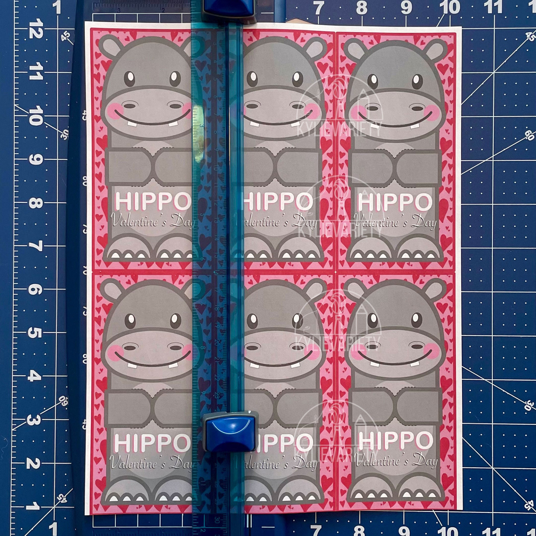 Printable Hippo Valentine’s Cards for School Classroom Parties ...
