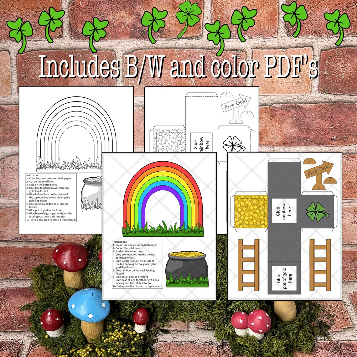 DIY Printable Leprechaun Trap - Pot of Gold - St Patrick’s Day Kids ...