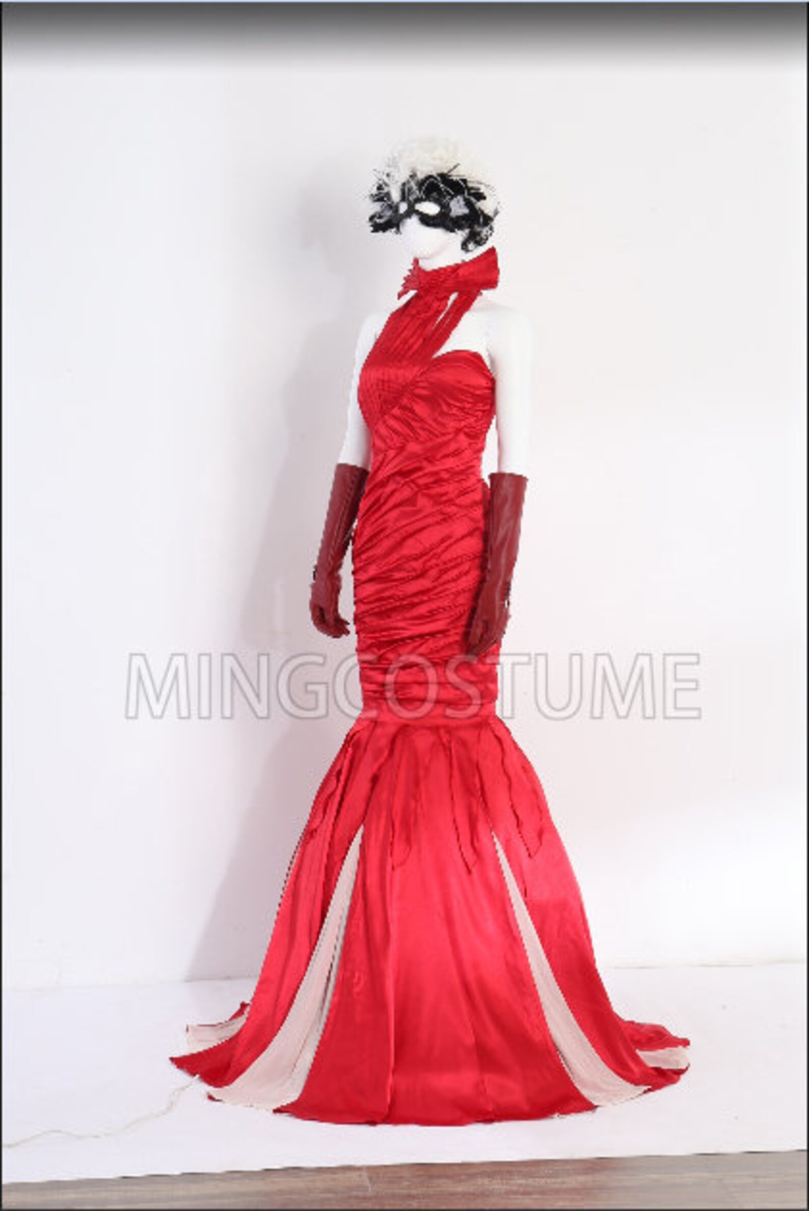 Cruella Red Dress Cruella Cosplay Costume Women Cruella De Vil Etsy