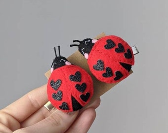 Ladybug Hair Clip - Etsy
