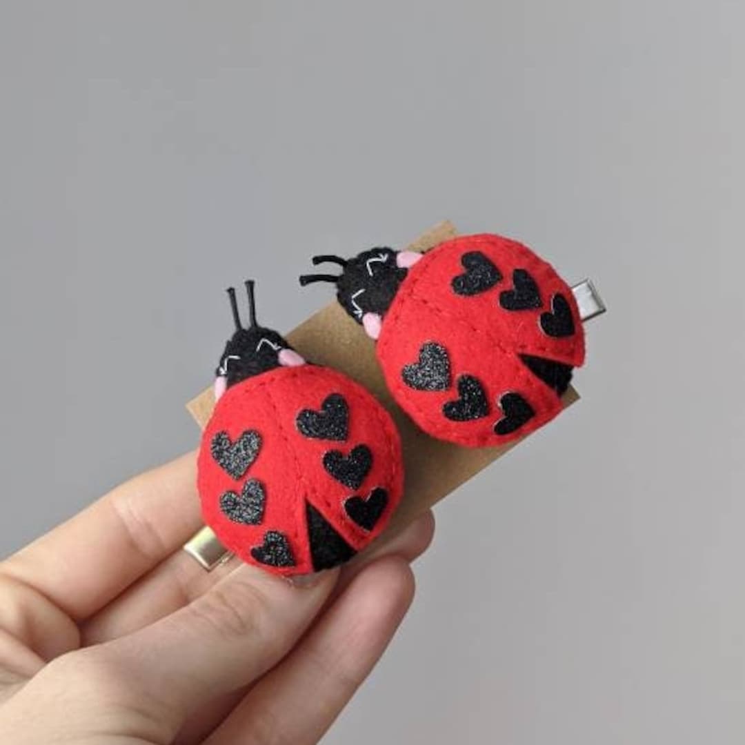 Ladybug Clip,toddler Hair Clip Set , Ladybug Hair Bow, Toddler Hair ...