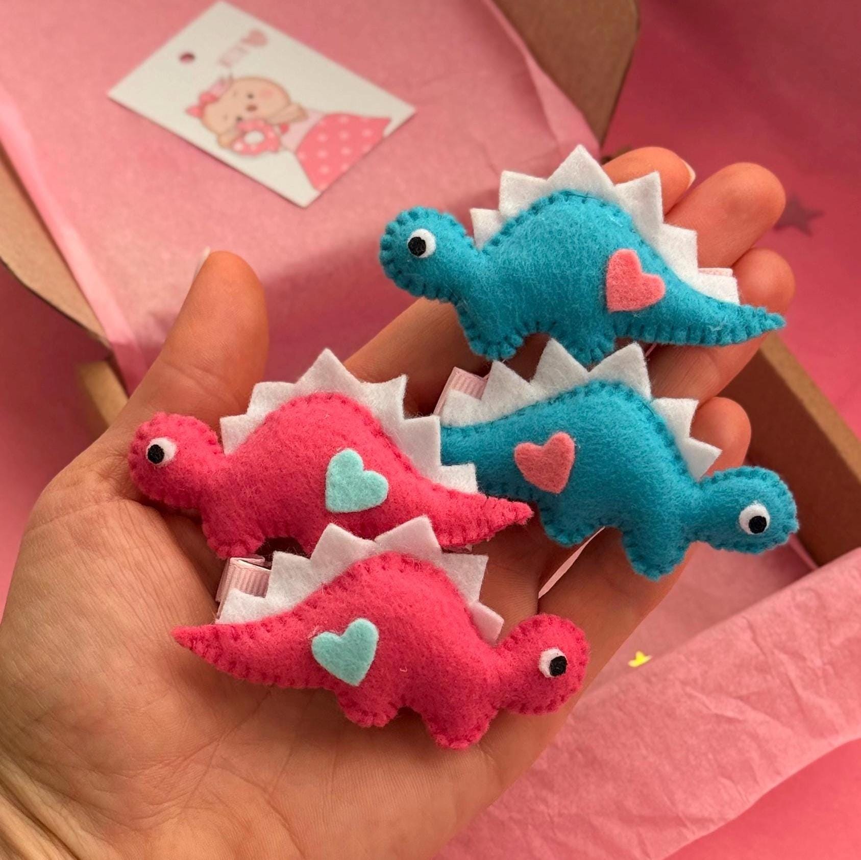 Dinosaur Hair Clips, Dino Birthday, Toddler Felt Hair Clips ...