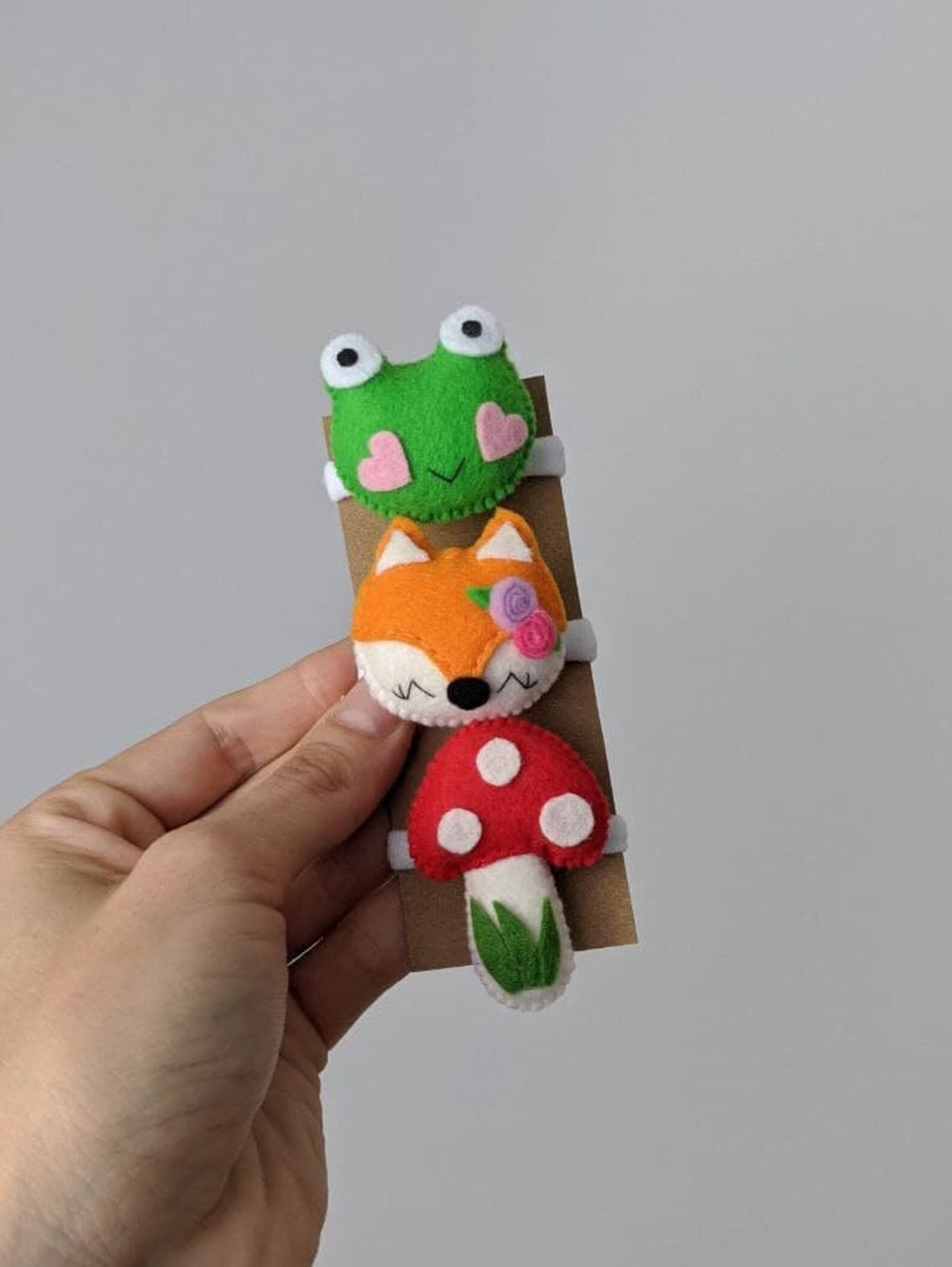 Forest Animals Hair Clips Set Fox Hair Clip Frog Hair Clip - Etsy