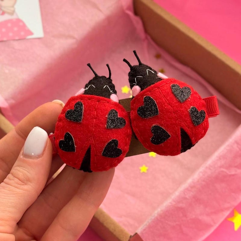 Ladybug Hair Clip - Etsy