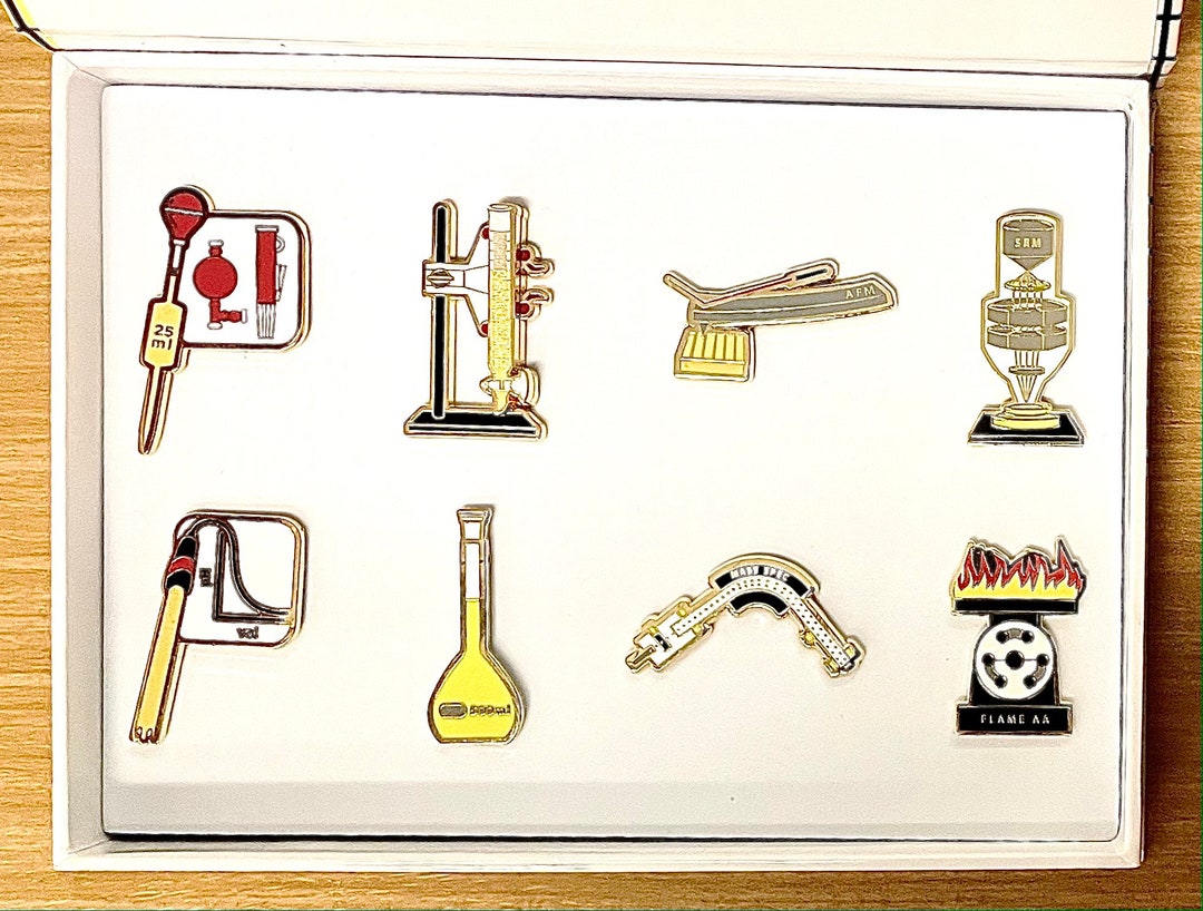 Analytical Chemistry Laboratory Series Badge Enamel Pin box Not ...