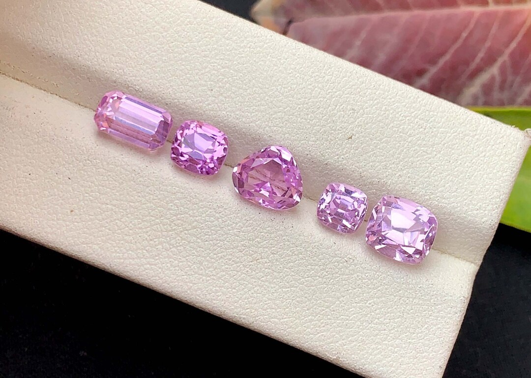 Natural Rosy Pink Kunzite Spodumene Loose Gemstones Lot- 9.75 Carats ...