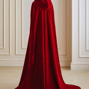 Unique Velvet Floor Length Red Hooded Cape Velvet Hooded - Etsy