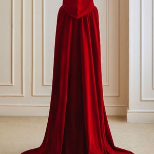 Unique Velvet Floor Length Red Hooded Cape Velvet Hooded - Etsy