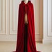 Unique Velvet Floor Length Red Hooded Cape Velvet Hooded - Etsy
