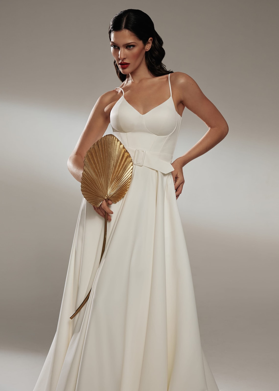 Simple Satin A Line Wedding Dress. - Etsy