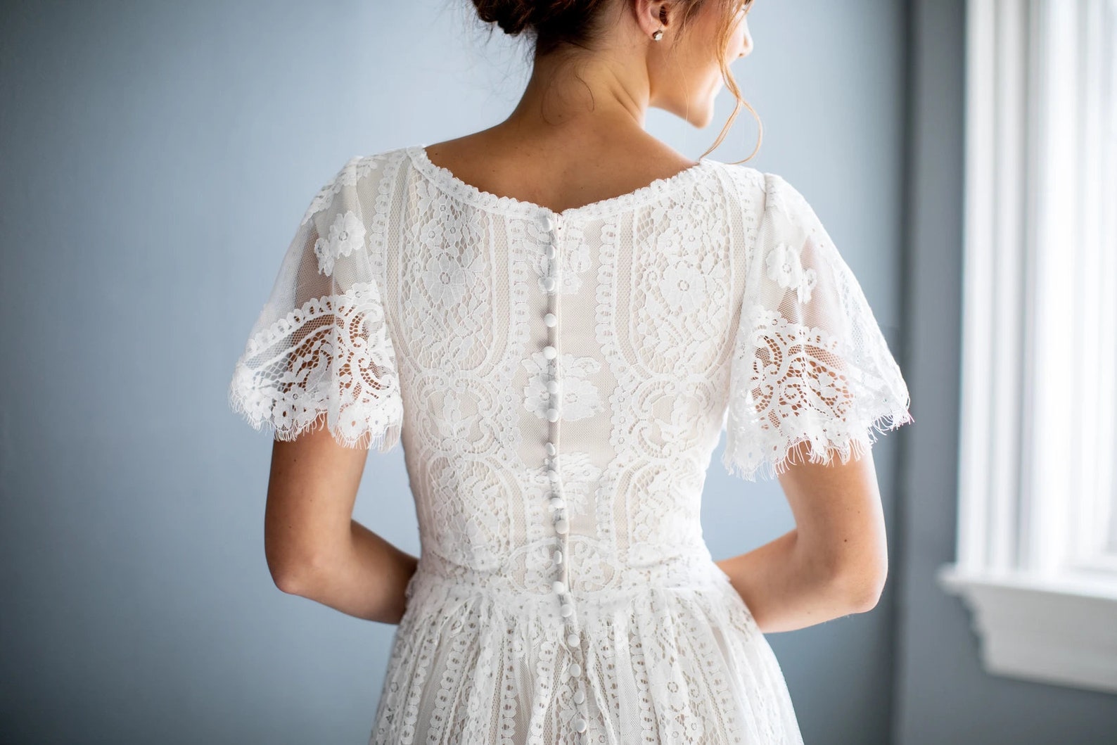 Boho Bohemian Modern Modest LDS Short Sleeves A Line Lace - Etsy