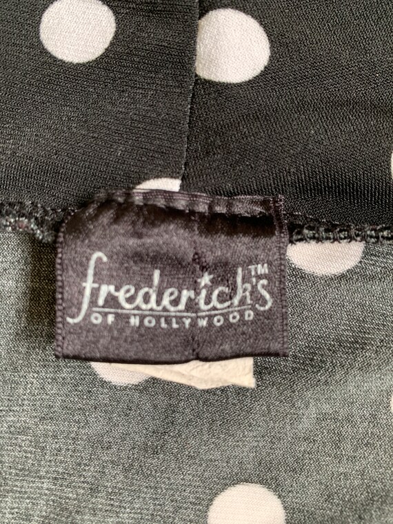 Vintage Fredericks of Hollywood Black and White Polka… - Gem