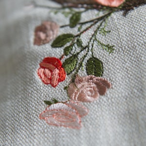 Embroidery Antler With Robin and Roses - Etsy