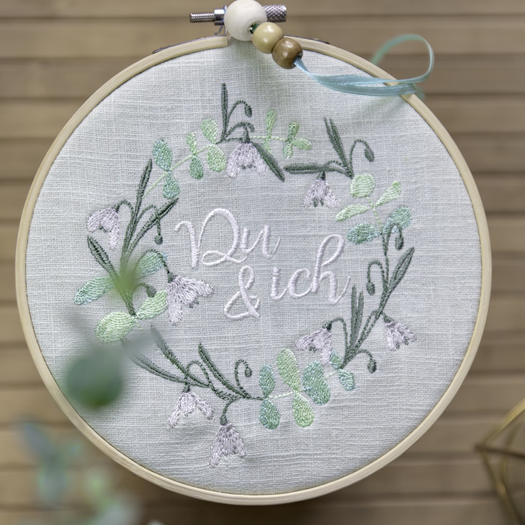 Embroidery File Eucalyptus Wreath you & Me - Etsy