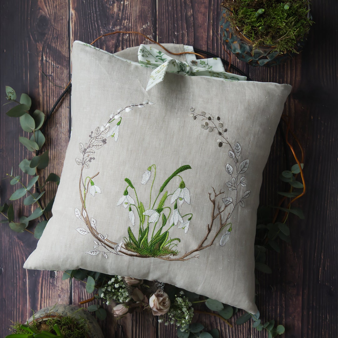 Embroidery File Set Large Snowdrop Wreath and 3 Small Snowdrops - Etsy