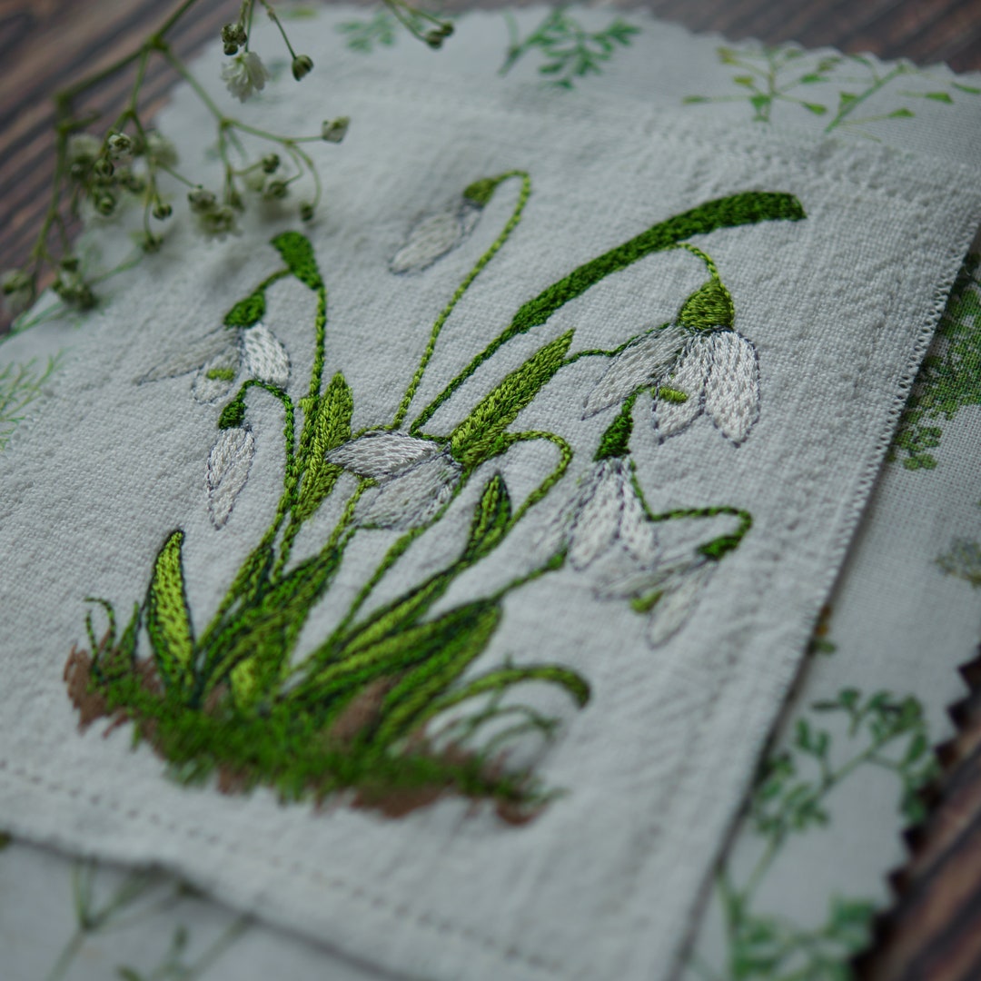 Embroidery File Set Snowdrop Meadow - Etsy