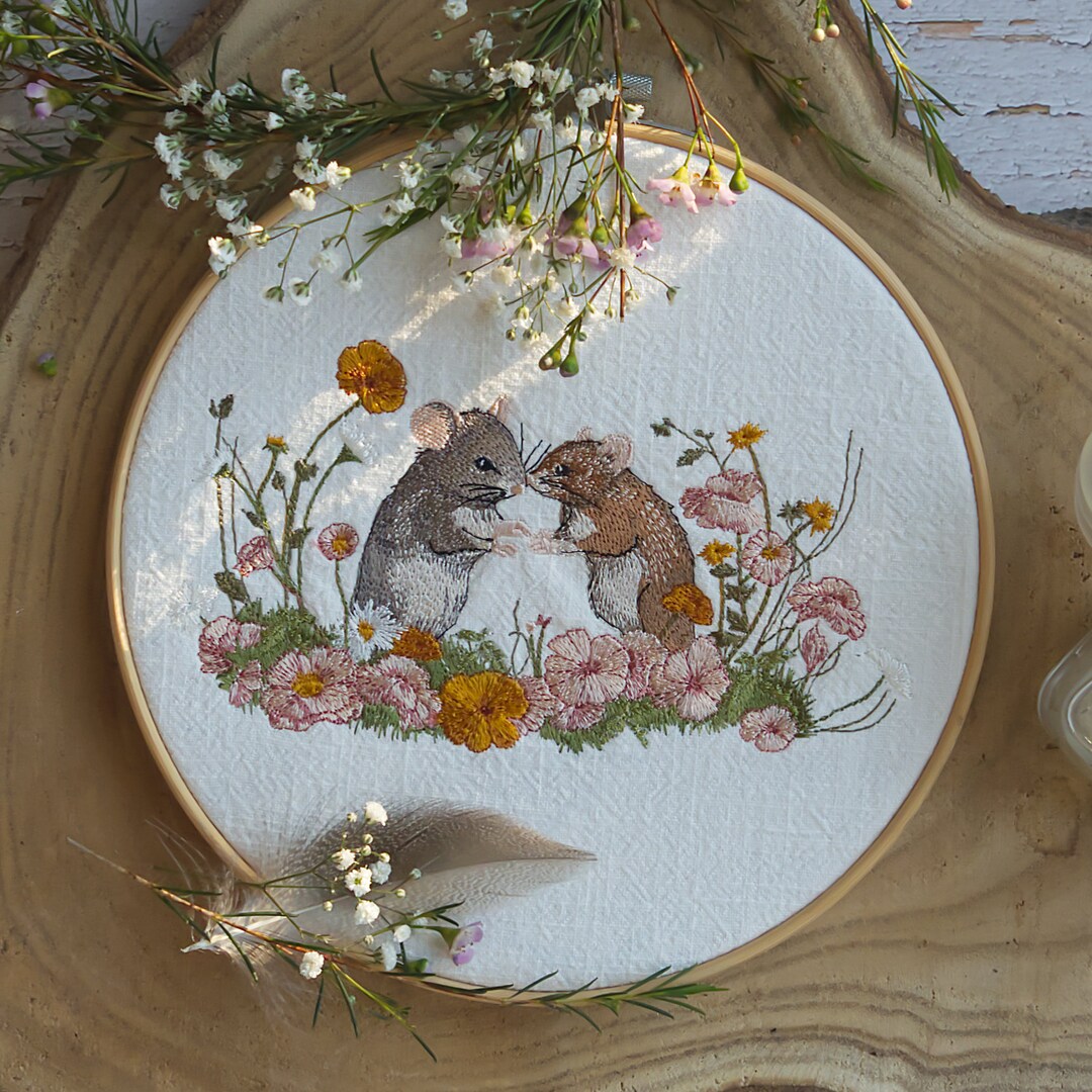 Embroidery File Wedding of the Mice - Etsy