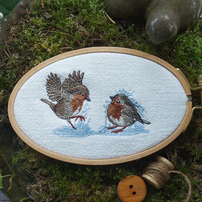 Robin Embroidery - Etsy