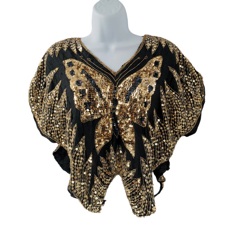 Sequin Butterfly Top - Etsy