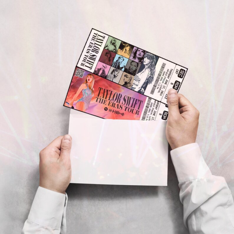 Editable Personalized, Concert Show Pass, Surprise Gift Reveal ...