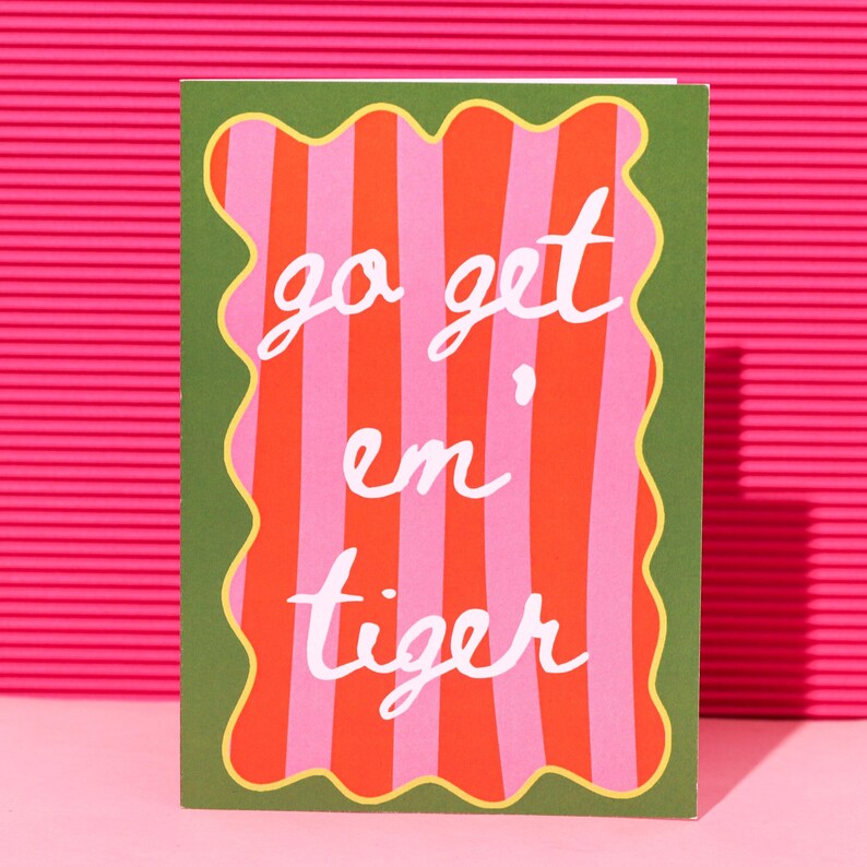 A6 Go Get Em' Tiger Card - Etsy