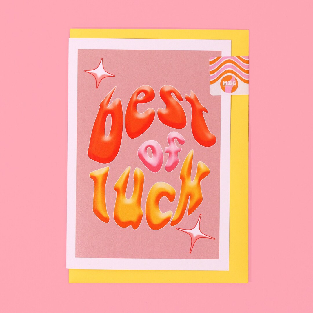 A6 Best of Luck Card - Etsy