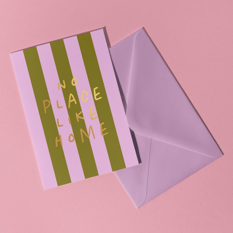 A6 No Place Like Home Foil Card - Etsy