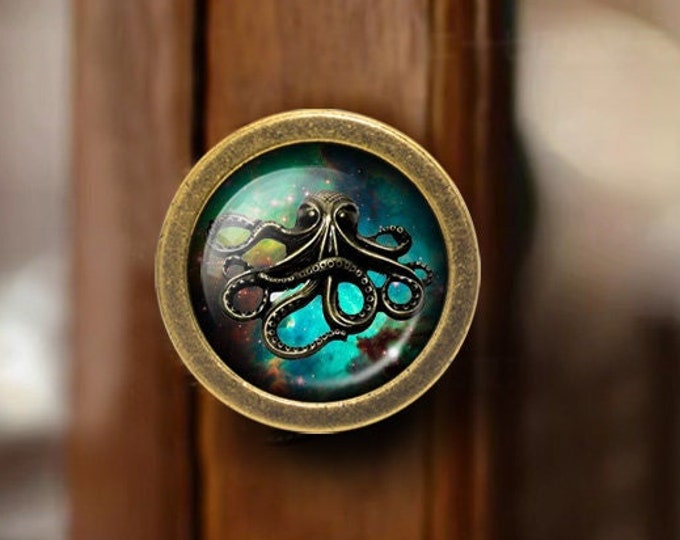 Octopus Drawer Handle, Nautical Knobs, Kitchen Cabinet Hardware, Kraken ...