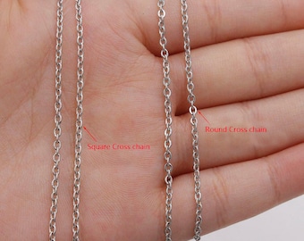 10M 2mm Stainless Steel Cable Chains Bulk Chain Necklace | Etsy