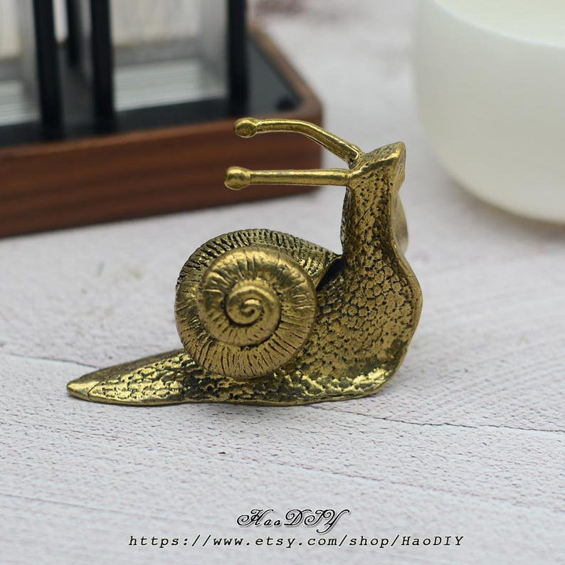 Bronze Cute Snail Brass Knob Cabinet Pulls Drawer Knob Dresser Pull ...