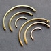 20pcs Single Hole/two Hole Raw Brass Curved Bar Charm - Etsy