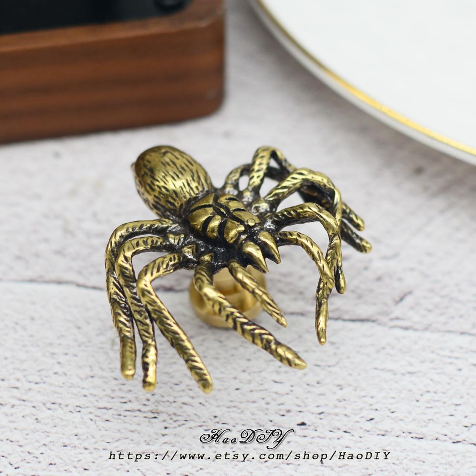 Bronze Spider Brass Knob Cabinet Pulls Drawer Knob Dresser Pull Knobs ...
