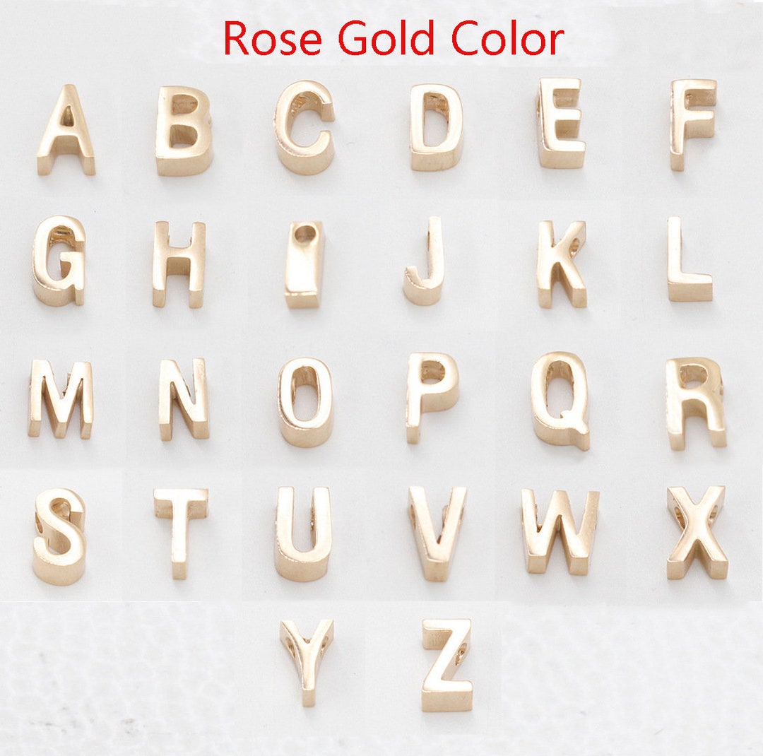10pcs 3x8mm A-Z26 Alphabet Beads Charm Pendants Stainless - Etsy