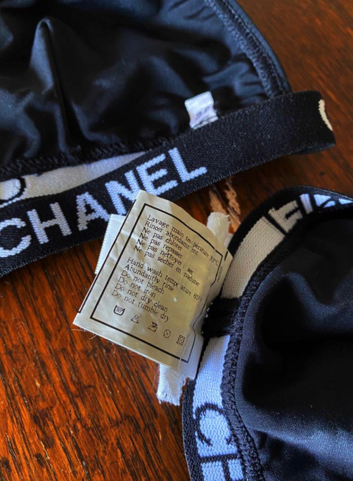 Vintage Logos Black Bikini Set - Etsy